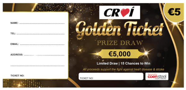 Golden Ticket Raffle Winners 2022 • Croi Heart & Stroke Charity